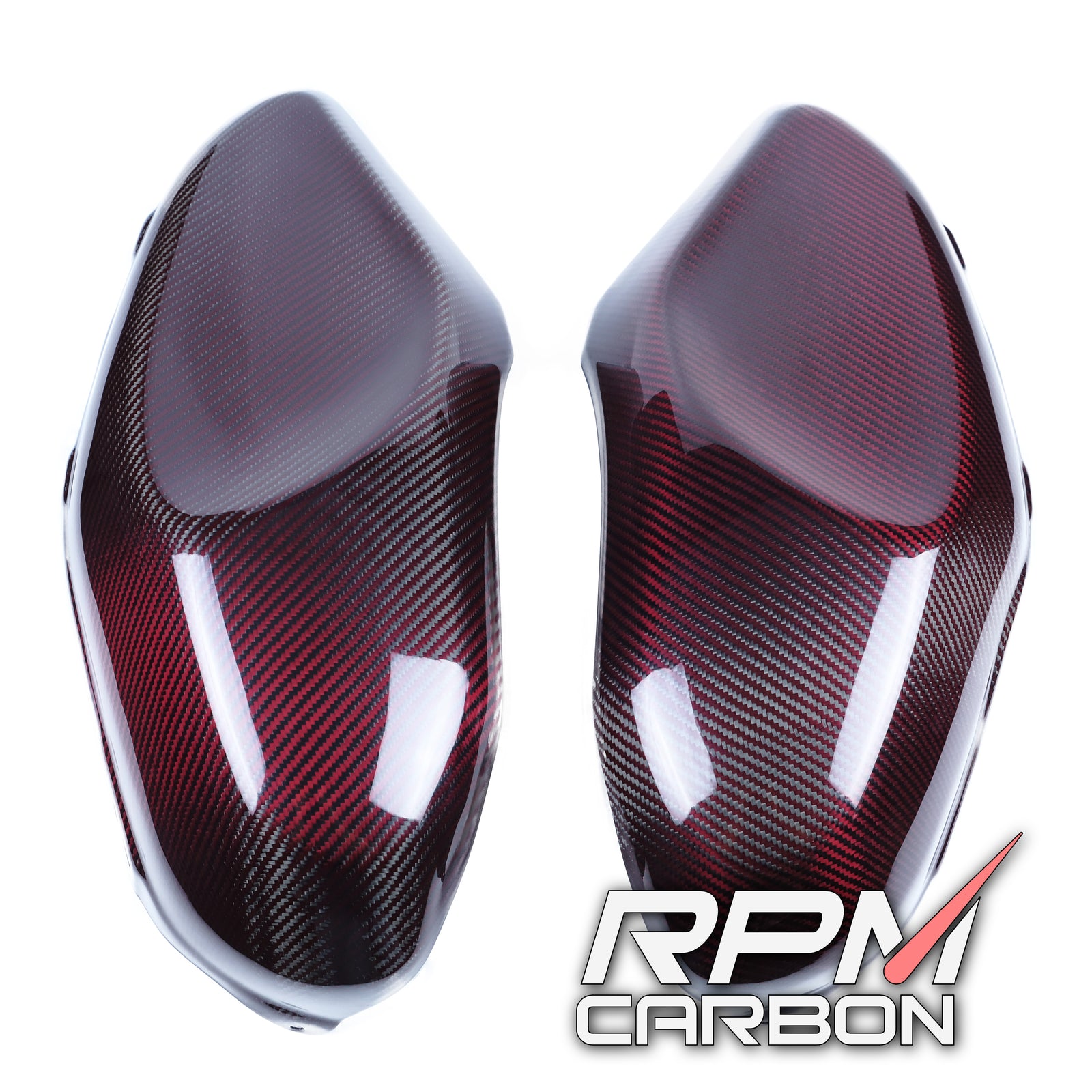 Red Carbon Fiber Side Tank Covers for Yamaha XSR900